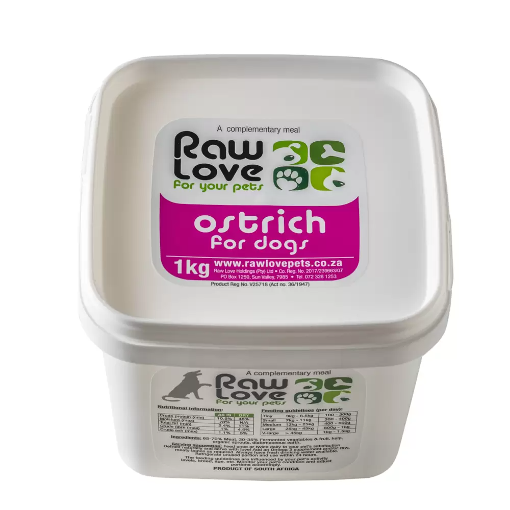 Ostrich Meal For Dogs | Raw Food Diet | Raw Love Pets